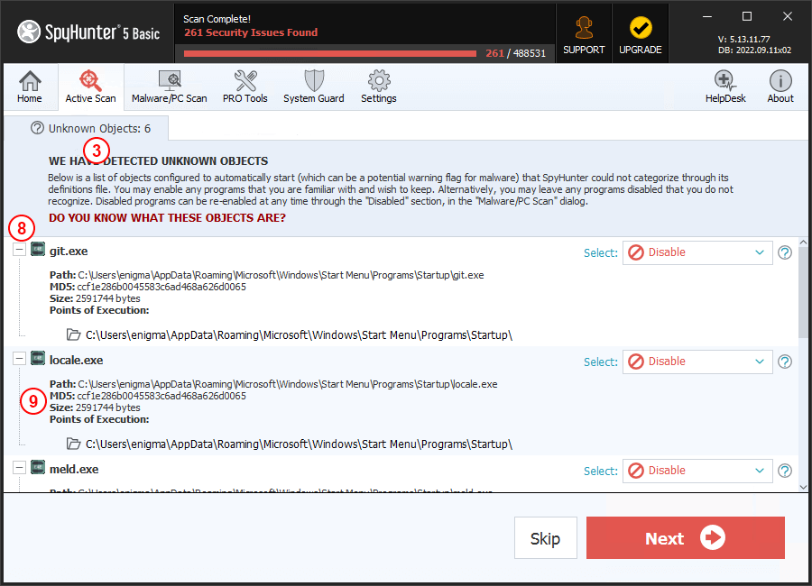 Interpreting the Scan Results - Remove Spyware & Malware with SpyHunter ...
