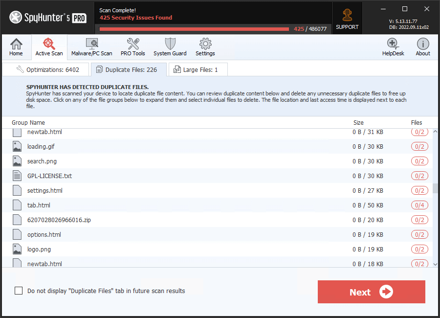 Interpreting the Scan Results - Remove Spyware & Malware with SpyHunter ...